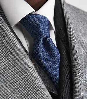 Corneliani Silk Patterned Tie - Navy