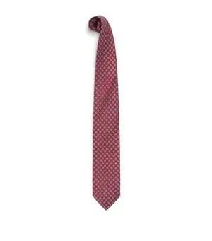 E. MARINELLA Silk Printed Tie - Red