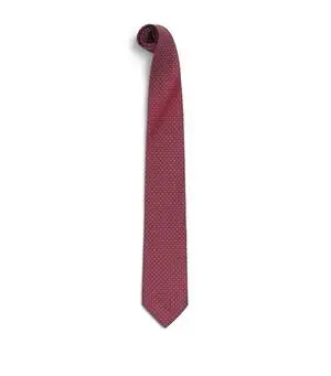 E. MARINELLA Silk Printed Tie - Red