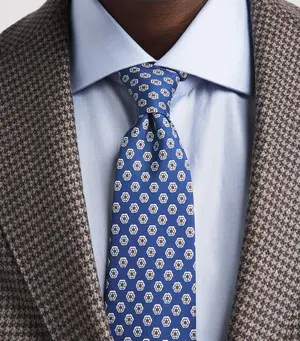 E. MARINELLA Silk Floral Tie