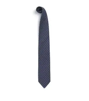 E. MARINELLA Silk Floral Tie - Navy
