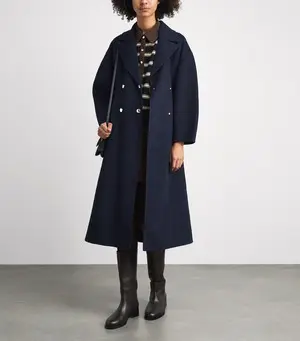 Maje Wool Longline Pea Coat