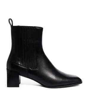 Sandro Leather Ankle Boots 55 - Black