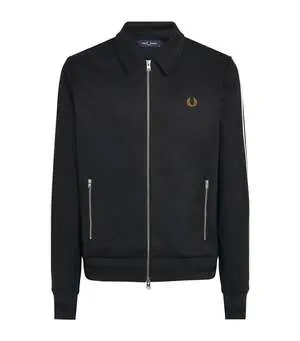 Fred Perry Tipped Tape Track Jacket - Black
