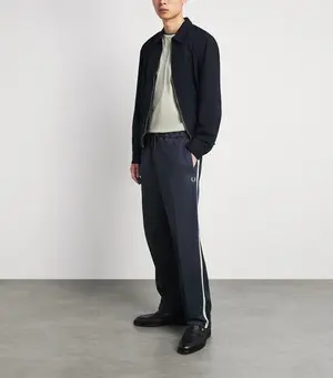 Fred Perry Two-tone Mesh Tape Sweatpants - Navy