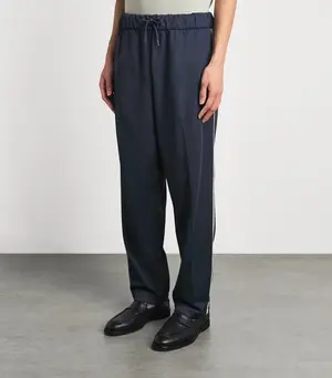Fred Perry Two-tone Mesh Tape Sweatpants - Navy