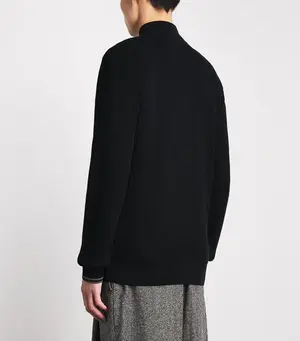 Fred Perry Cotton Waffle-knit Quarter-zip Sweatshirt