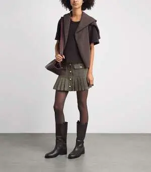 Maje Wool-blend Mini Skirt