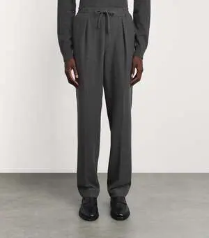 Ralph Lauren Purple Label Wool-cashmere Drawstring Trousers