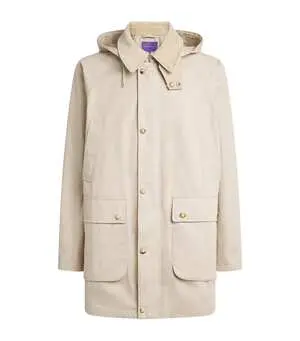 Ralph Lauren Purple Label Corduroy-collar Car Coat - Beige
