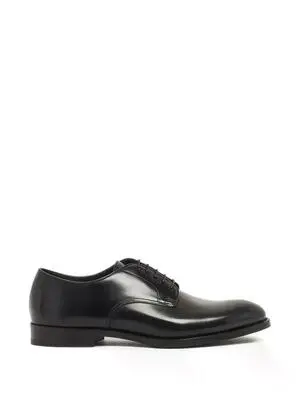 DOUCAL'S Polished-finish Lace-up Derby Shoes - Black