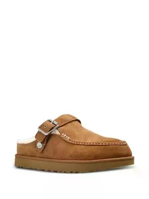 UGG Goldenstar Evelina Clog Suede Slippers - Brown