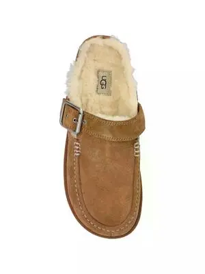 UGG Goldenstar Evelina Clog Suede Slippers - Brown