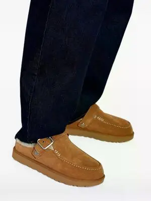 UGG Goldenstar Evelina Clog Suede Slippers - Brown