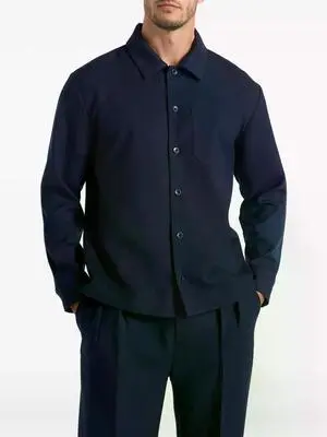 Manière De Voir Valentin Classic Tailored Long-sleeve Shirt Navy - Blue