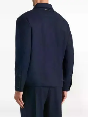 Manière De Voir Valentin Classic Tailored Long-sleeve Shirt Navy - Blue