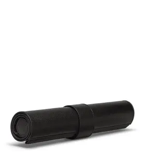 Smythson Leather Backgammon Travel Roll Set - Black