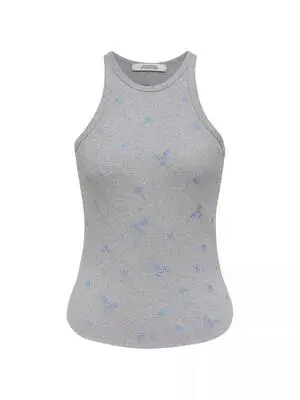 Dorothee Schumacher Floral-embroidered Ribbed Top