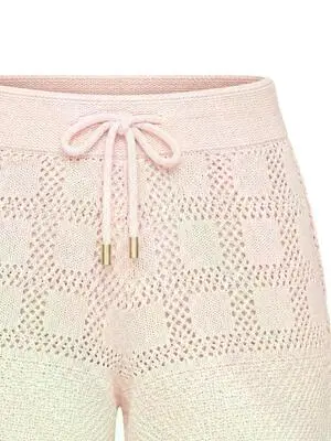 Zimmermann Crochet-knit Drawstring Mini Shorts - Pink