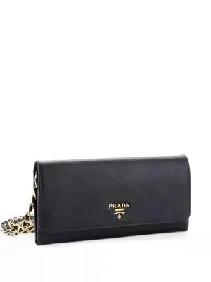 PRADA Wallet On Chain Vitello Move Long Crossbody Bag