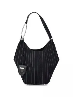 DONDUP Pinstripe-pattern Ring-detail Shoulder Bag