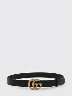 Gucci Gg Marmont Leather Belt - Black