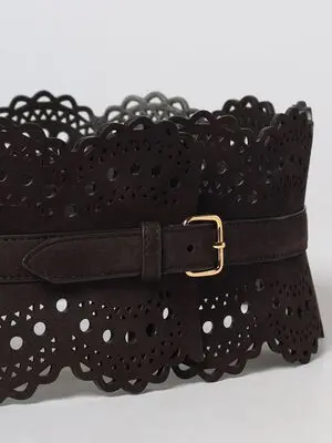 Alaïa Alaia Perforated Nubuck Leather Bustier Belt