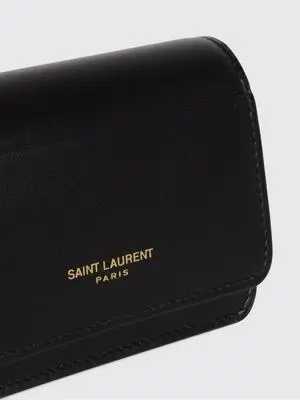 Saint Laurent Leather Card Holder - Black