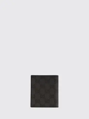 Gucci Gg Supreme Fabric Bifold Wallet With Web Detail And Leather Interior