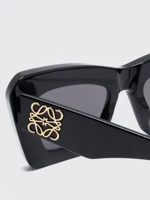 Loewe Anagram Cat-eye Sunglasses In Tortoiseshell Acetate - Black