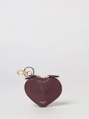 Alaïa AlaiA Women Alaia Le Cå“Ur Heart-Shaped Calfskin Wallet With Zip Red