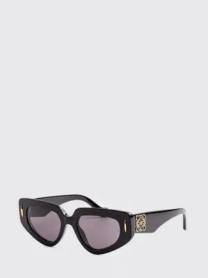 Loewe Anagram Flared Cat-eye Acetate Sunglasses With Contrast Logo - Black