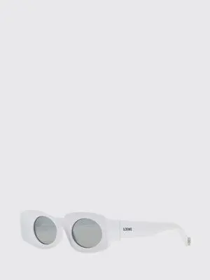 Loewe Rectangular Sunglasses In Transparent Acetate - White