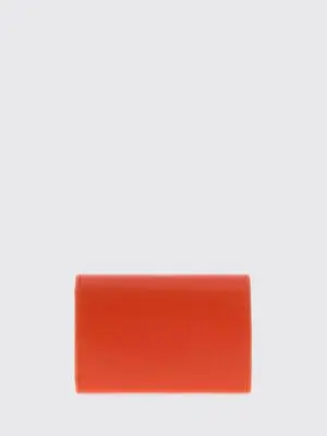 Loewe Pebble Tri-fold Wallet In Calf Leather With Metal Logo - Orange