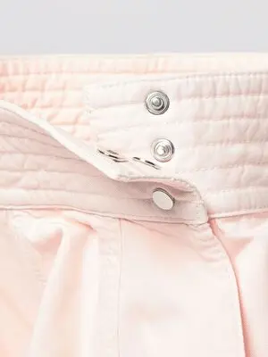 Alaïa Alaia Peplum Corset Belt In Pleated Cotton - Pink