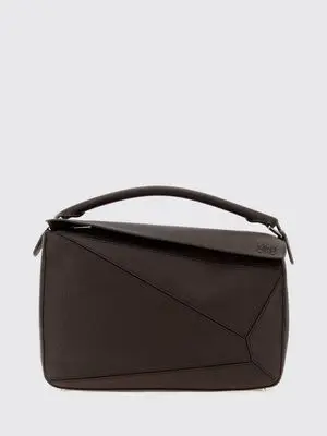 Loewe Large Puzzle Bag In Grained Calfskin Leather - Brown