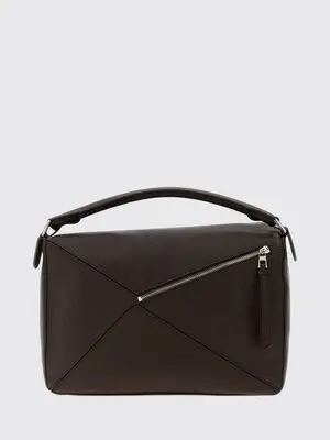 Loewe Large Puzzle Bag In Grained Calfskin Leather - Brown