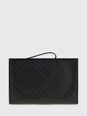 Gucci Essence Gg Canvas Pouch With Wrist Strap - Black