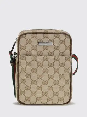 Gucci Mini Crossbody Bag In Gg Supreme Fabric With Monogram - Cream