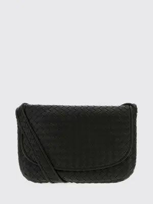 Bottega Veneta Intrecciato Woven Nappa Leather Messenger Bag - Black