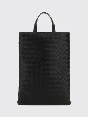 Bottega Veneta Intrecciato Woven Calfskin Leather Laptop Bag - Black