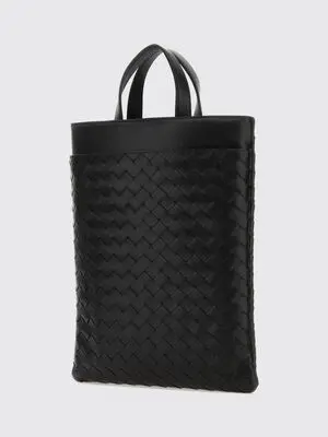 Bottega Veneta Intrecciato Woven Calfskin Leather Laptop Bag - Black