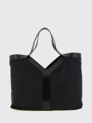 Saint Laurent Saint Laurent Men Calfskin And Nylon Tote Bag Saint Laurent With Double Handle Black