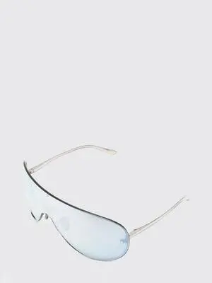 Gucci Aviator-style Shield Sunglasses In Metal With Engraved Logo - Silver