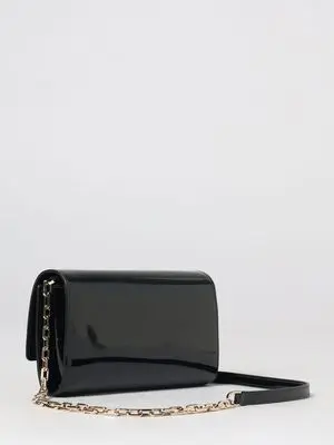 CHRISTIAN LOUBOUTIN Bettina Patent Leather Wallet On Chain Mini Bag - Black