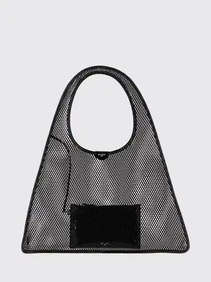 Alaïa Alaia One Piece Perforated Polyester Tote Bag With Leather Trim - Black