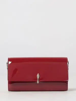 CHRISTIAN LOUBOUTIN Bettina Patent Leather Wallet On Chain Mini Bag - Red