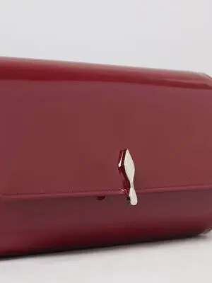 CHRISTIAN LOUBOUTIN Bettina Patent Leather Wallet On Chain Mini Bag - Red