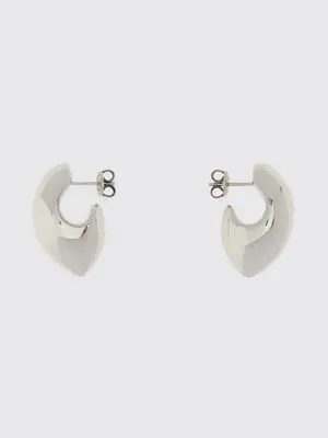 Bottega Veneta Metal Stud Earrings With Butterfly Closure - Silver