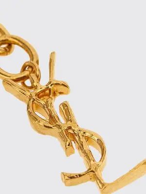 Saint Laurent Chain Bracelet In Brass With Monogram Charm